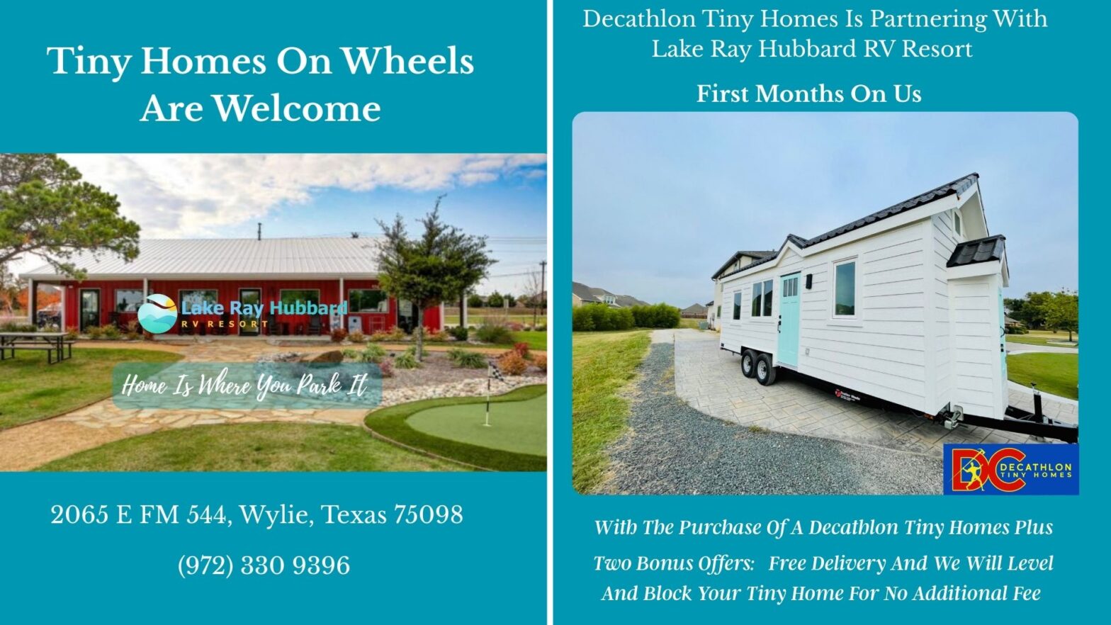 Lake Ray Hubbard, Wylie, Texas - Decathlon Tiny Homes